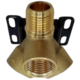 Wall Mounted Nipple 3 Port NPT - Inlet 3/4" threaded - Thread outlet 1/2"